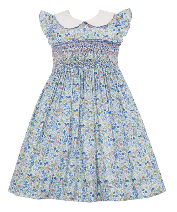 Anavini Blue Liberty Floral Smocked Dress – Kids on King